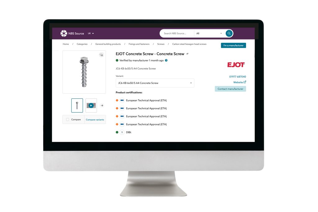 EJOT UK extends specifier support with NBS Source partnership - Buildingtalk